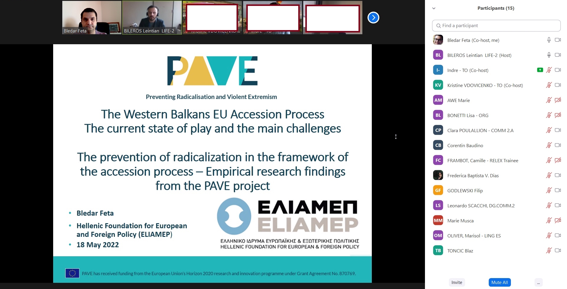ΕΛΙΑΜΕΠ | Presentation of the H2020 PAVE Project’s fieldwork findings ...